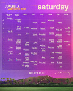 COACHELLA 2025 - Set Times & Map | The Heart Sounds