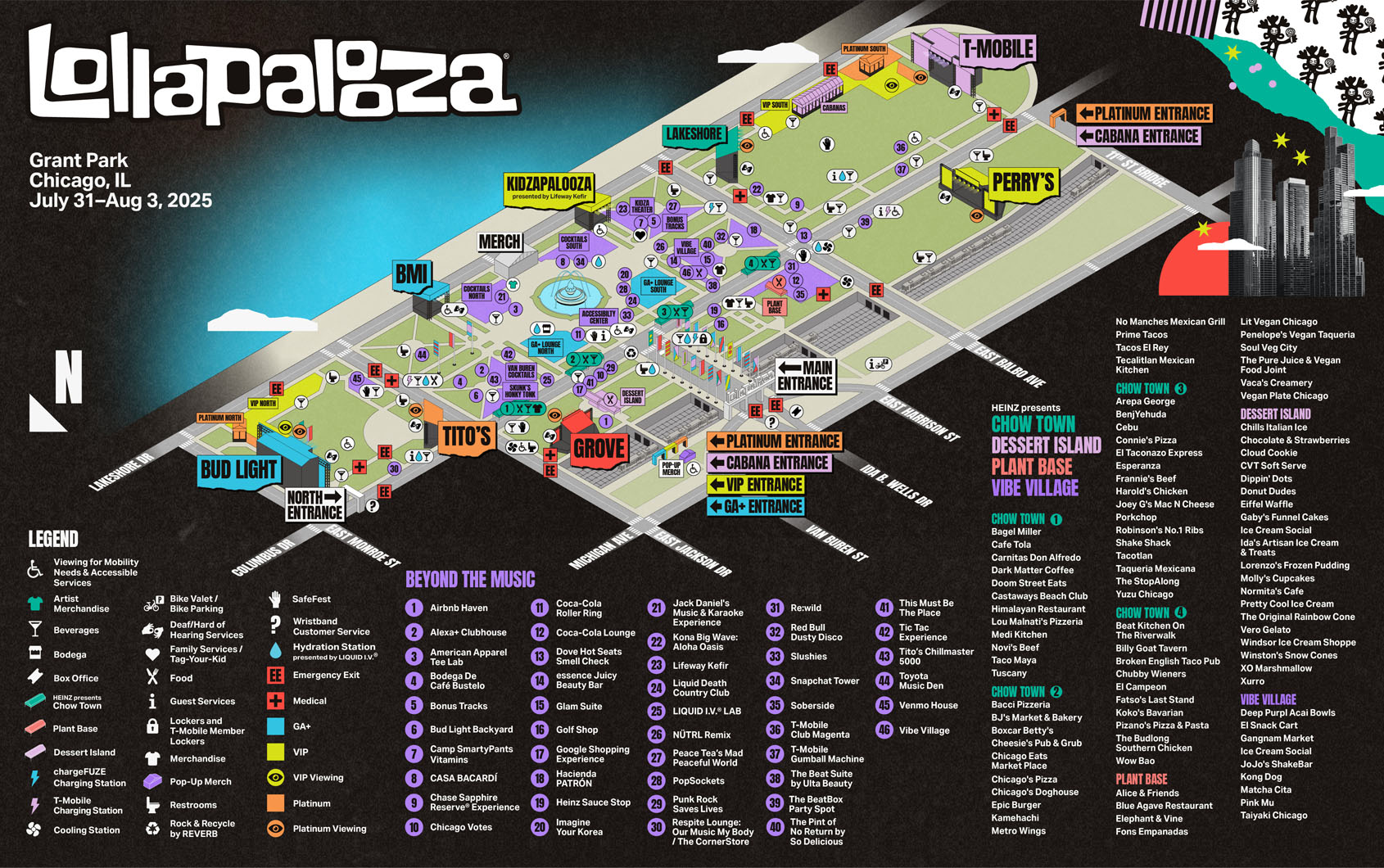 LOLLAPALOOZA 2025 - Updated Set Times! | The Heart Sounds