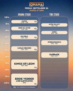 OHANA FEST - Daily Schedule! | The Heart Sounds